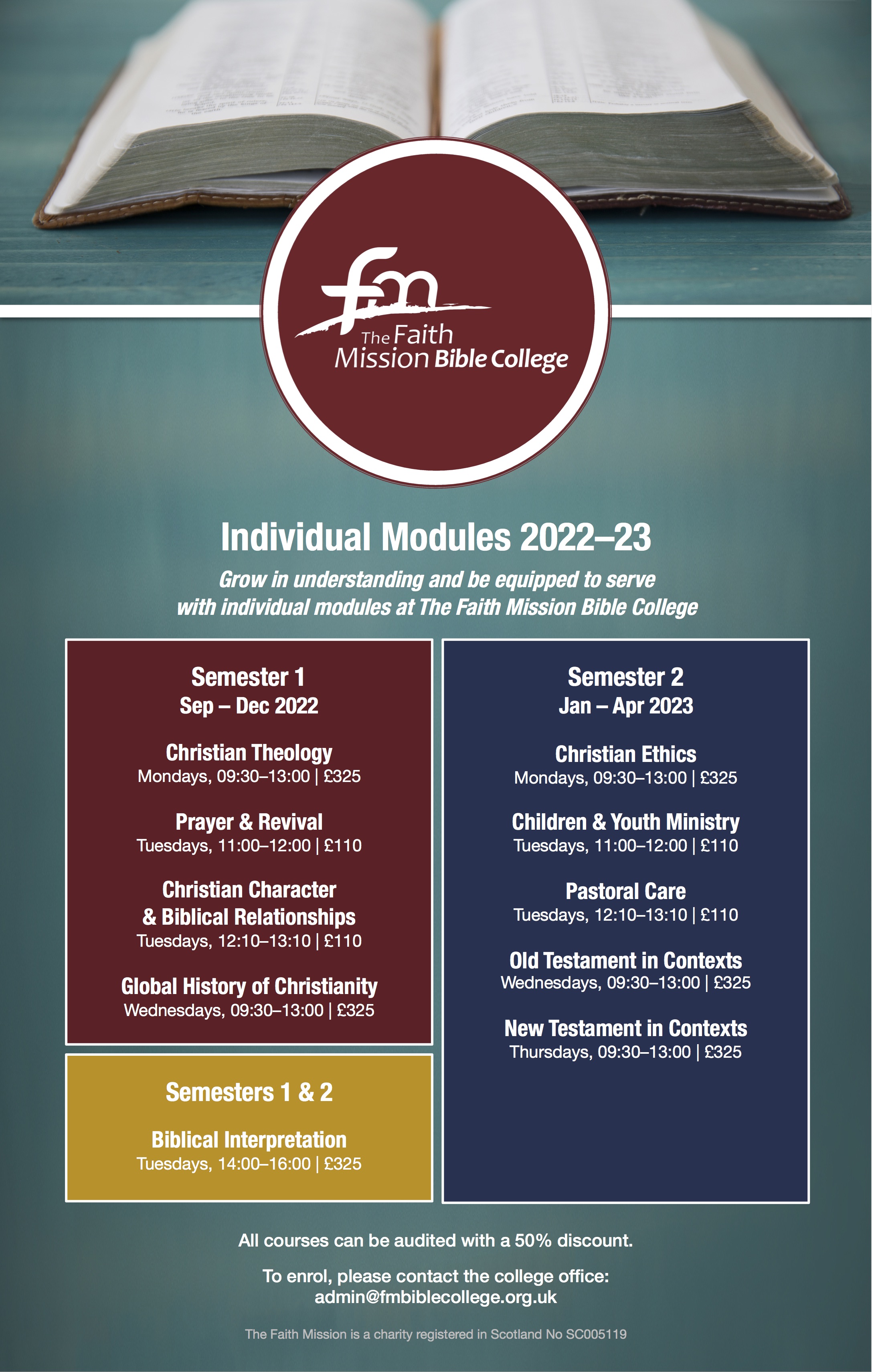 FM Bible College » Individual Modules